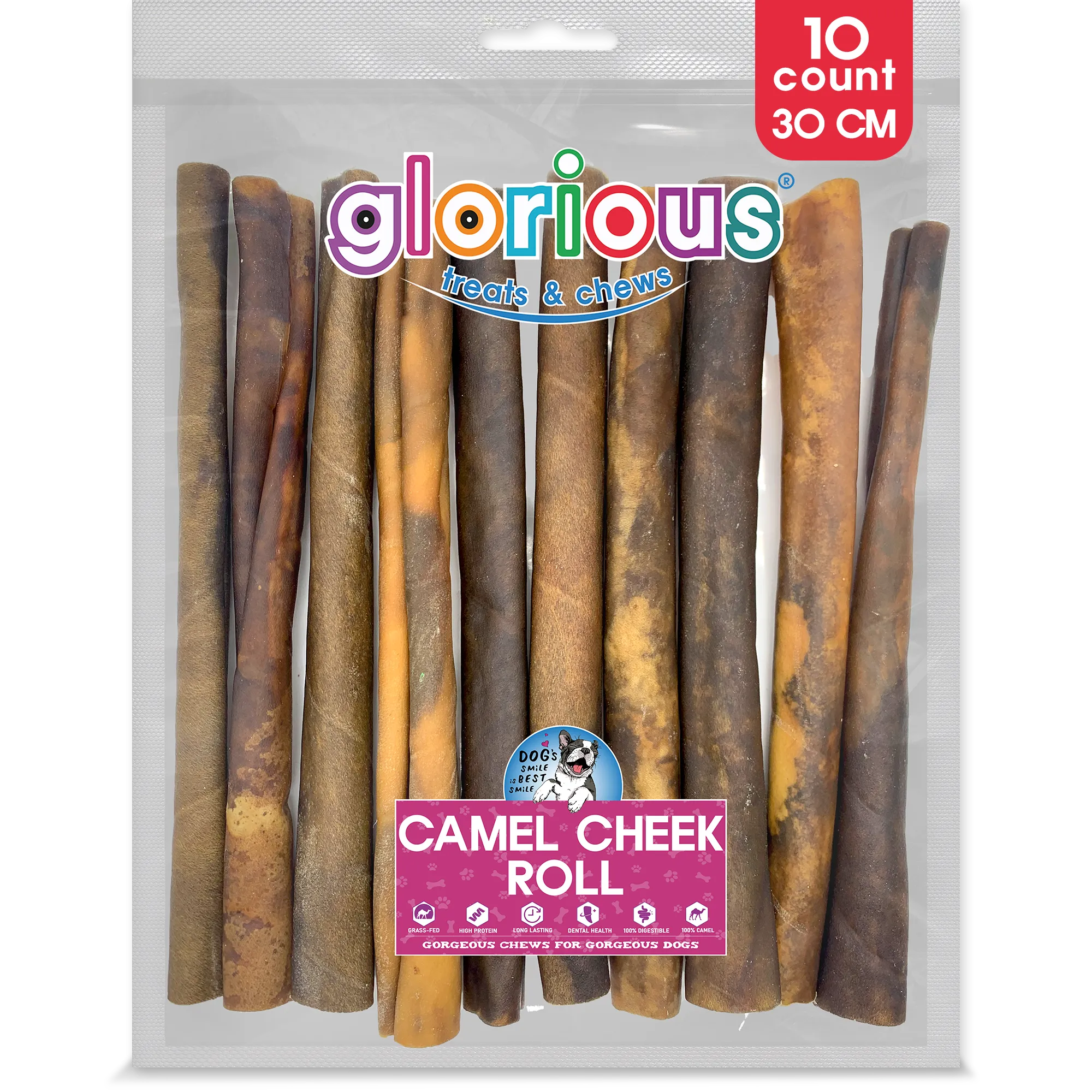 Camel Cheek Roll – Glorious Treats and Chews