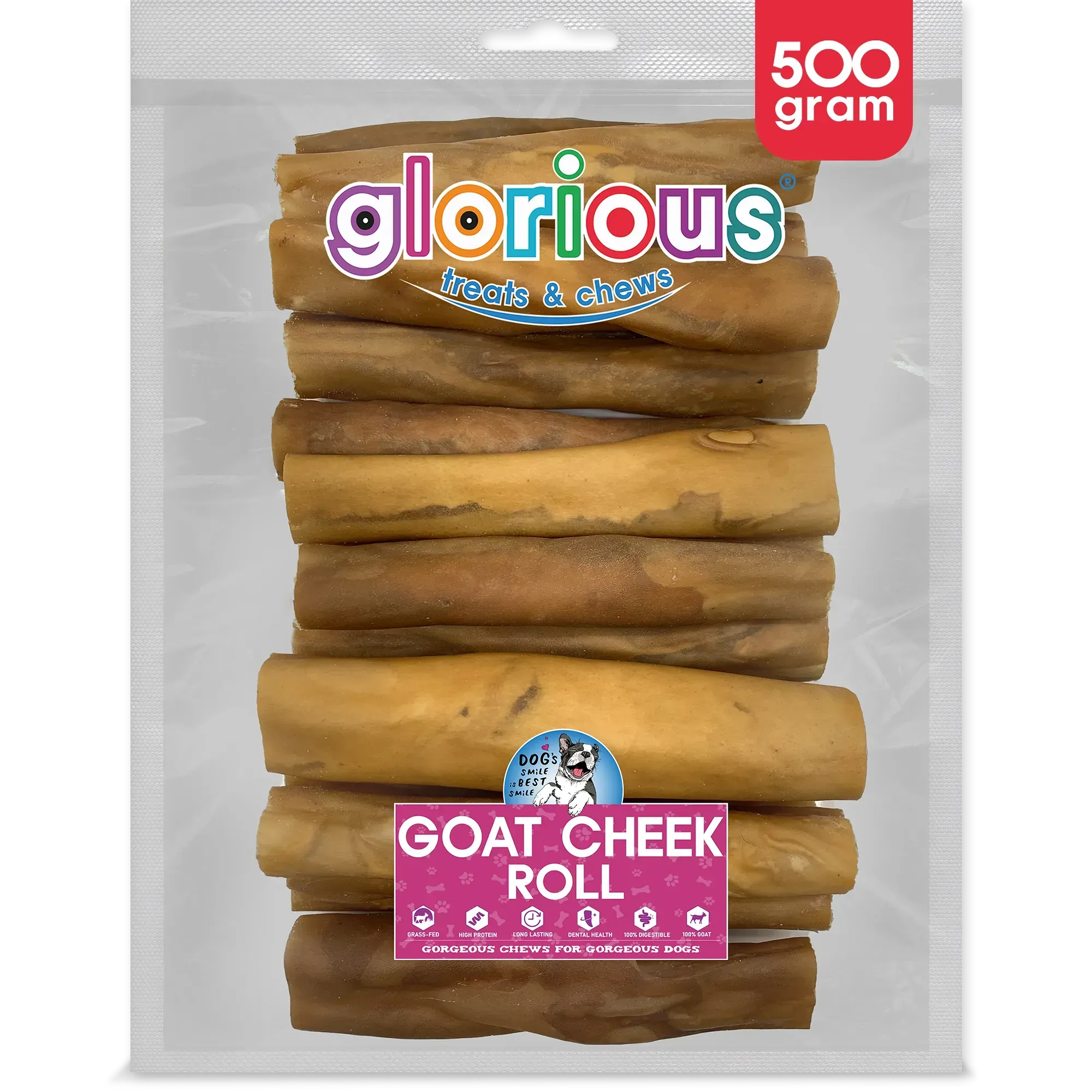 Goat Cheek Roll – Glorious Treats and Chews